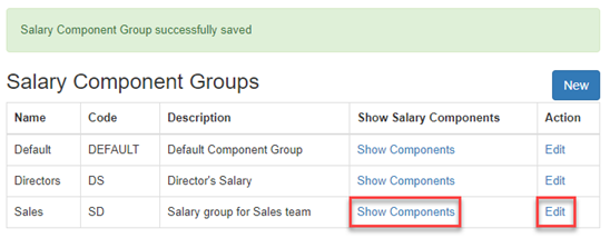How can I create a new salary group or a new payslip component ...