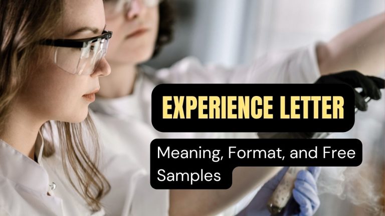 Experience Letter - Meaning, Format, and Free Samples